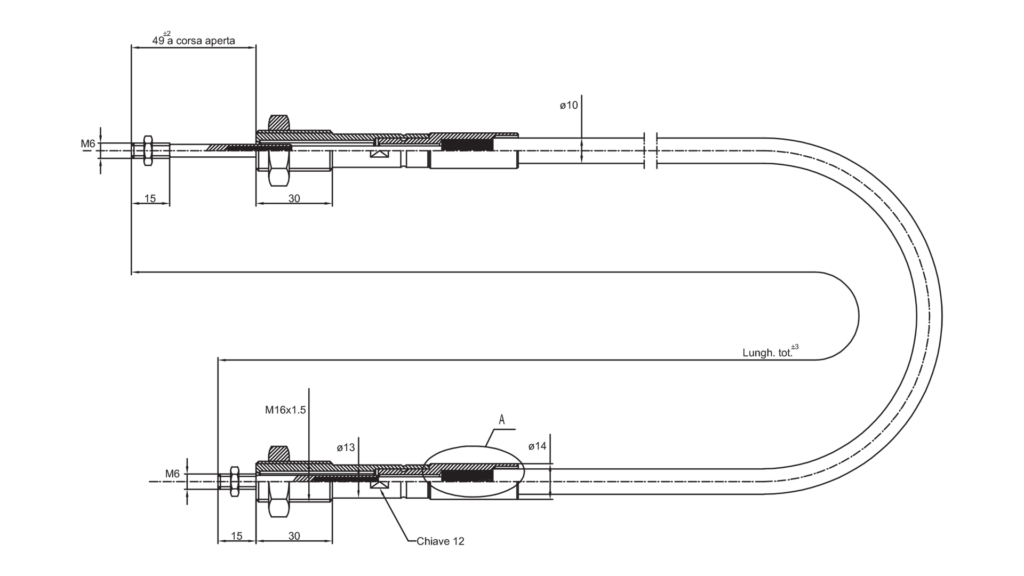 FRONT LOADER MECHANICAL JOYSTICK PUSH PULL CABLES - Industria di Leivi
